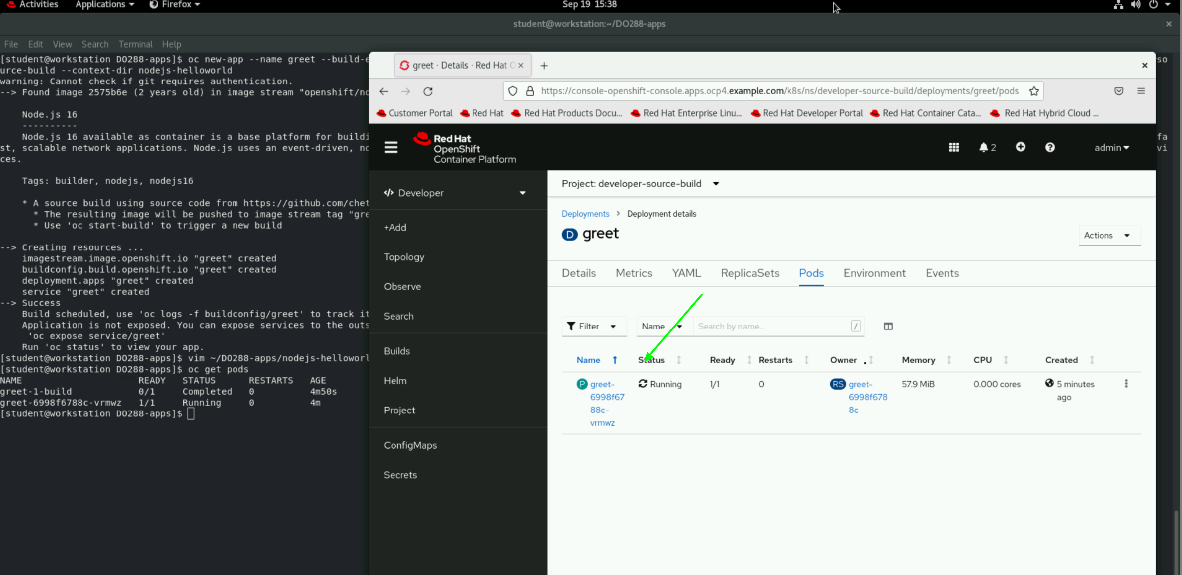 Solved: DO288: Cannot finish first lab (ch01s10) of do288-... - Red Hat Learning Community