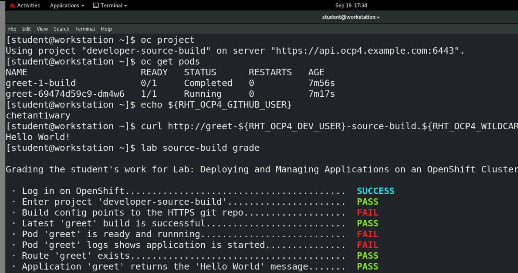 Solved: DO288: Cannot finish first lab (ch01s10) of do288-... - Red Hat Learning Community