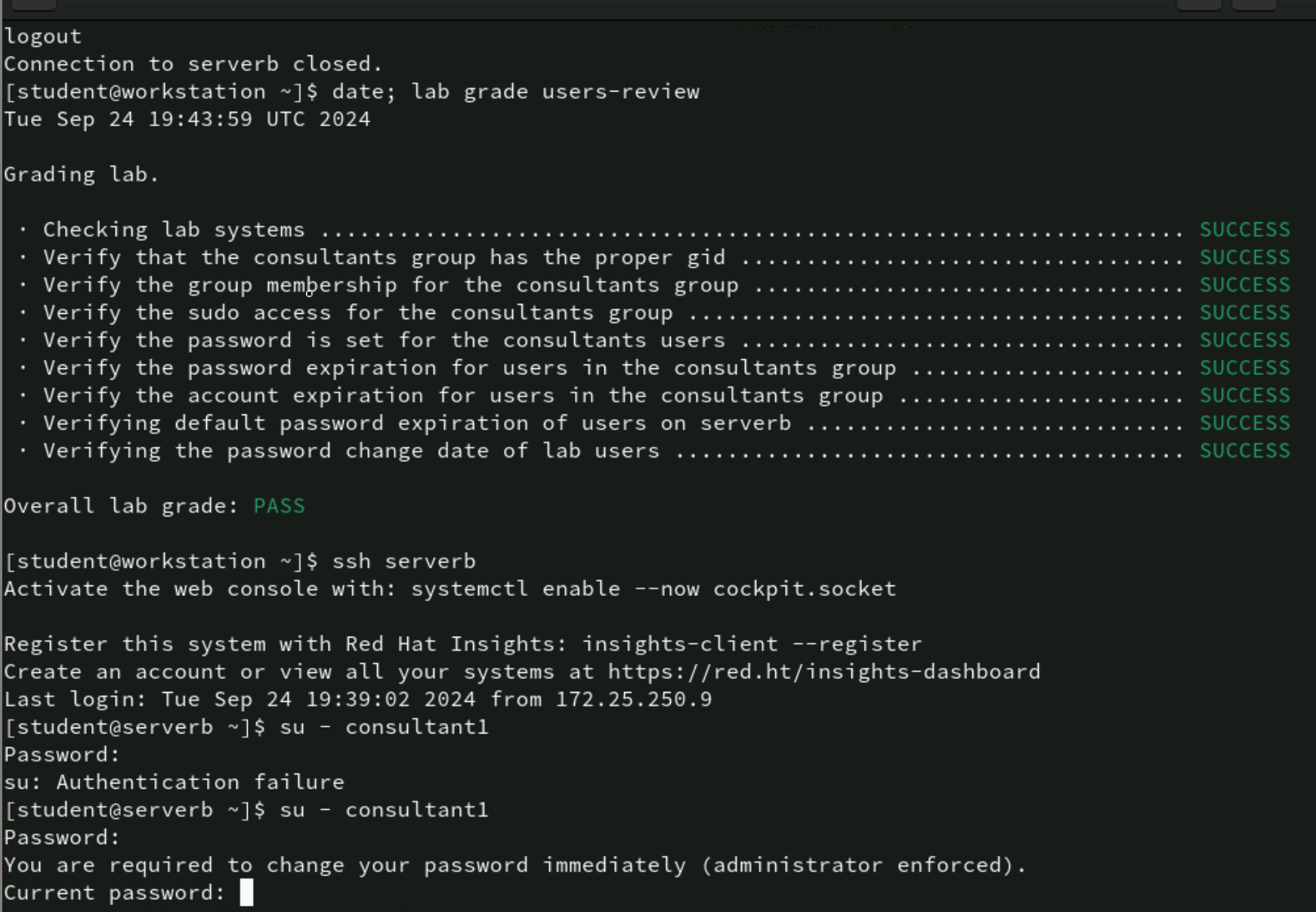 Solved: Error on Lab: Manage Local Users and Groups - Red Hat Learning ...