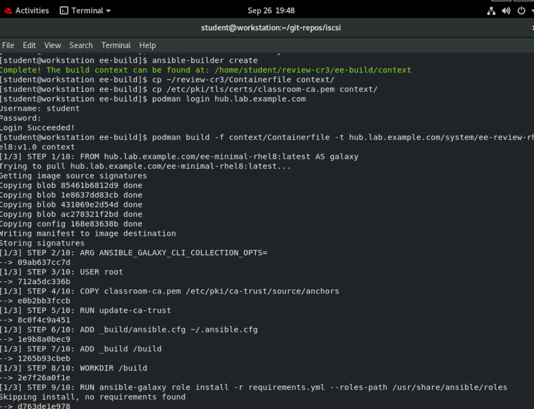 Solved: ch10s04 - Error: SSL certificate verify failed whe... - Red Hat Learning Community