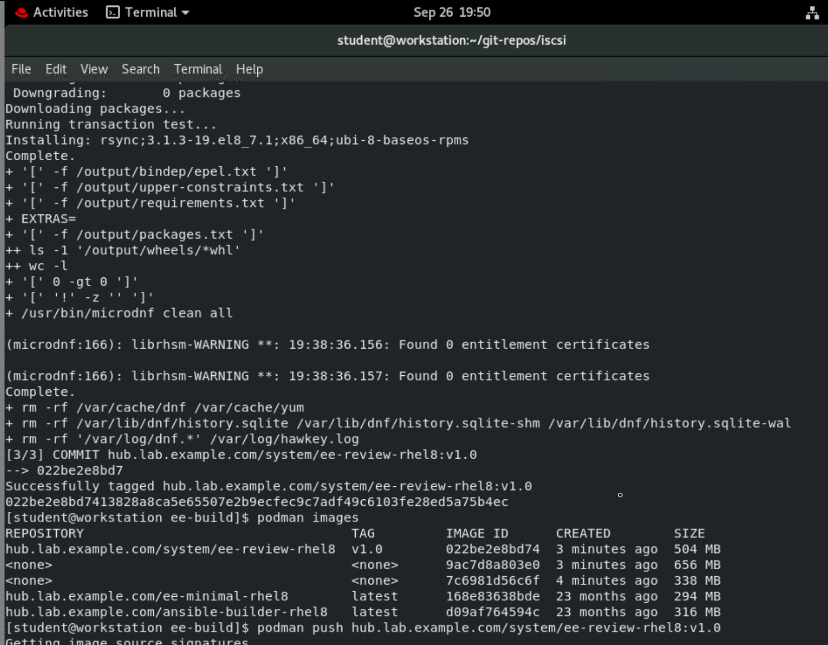 Solved: ch10s04 - Error: SSL certificate verify failed whe... - Red Hat Learning Community