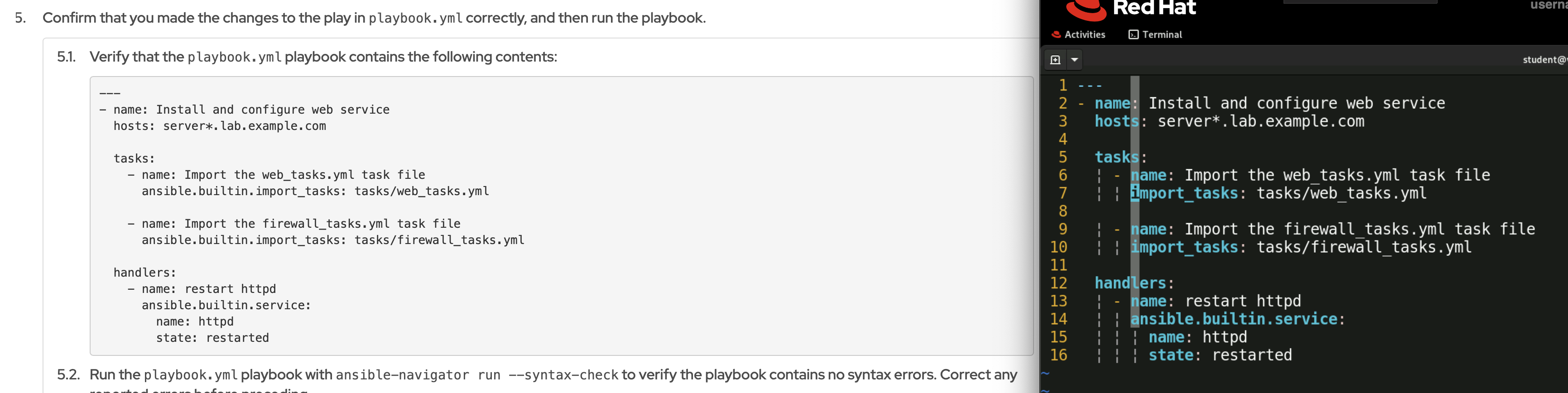 Solved: Ansible...RH294 Version 9 Chapter 6, Section 6.5 L... - Red Hat Learning Community