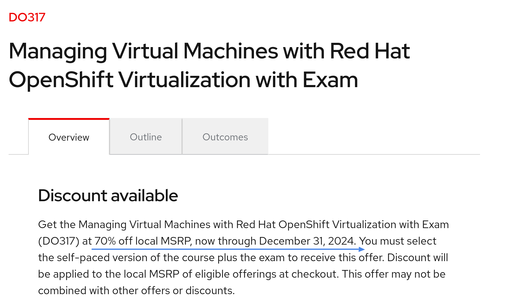 70% discount on Openshift virtualization bundle ti... - Red Hat Learning Community