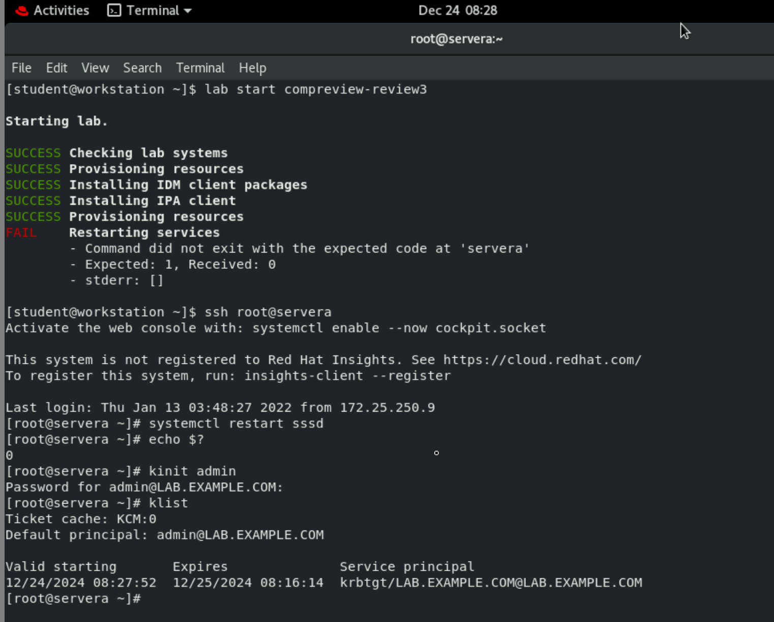 Solved: Lab compreview-review3 setup - Red Hat Learning Community