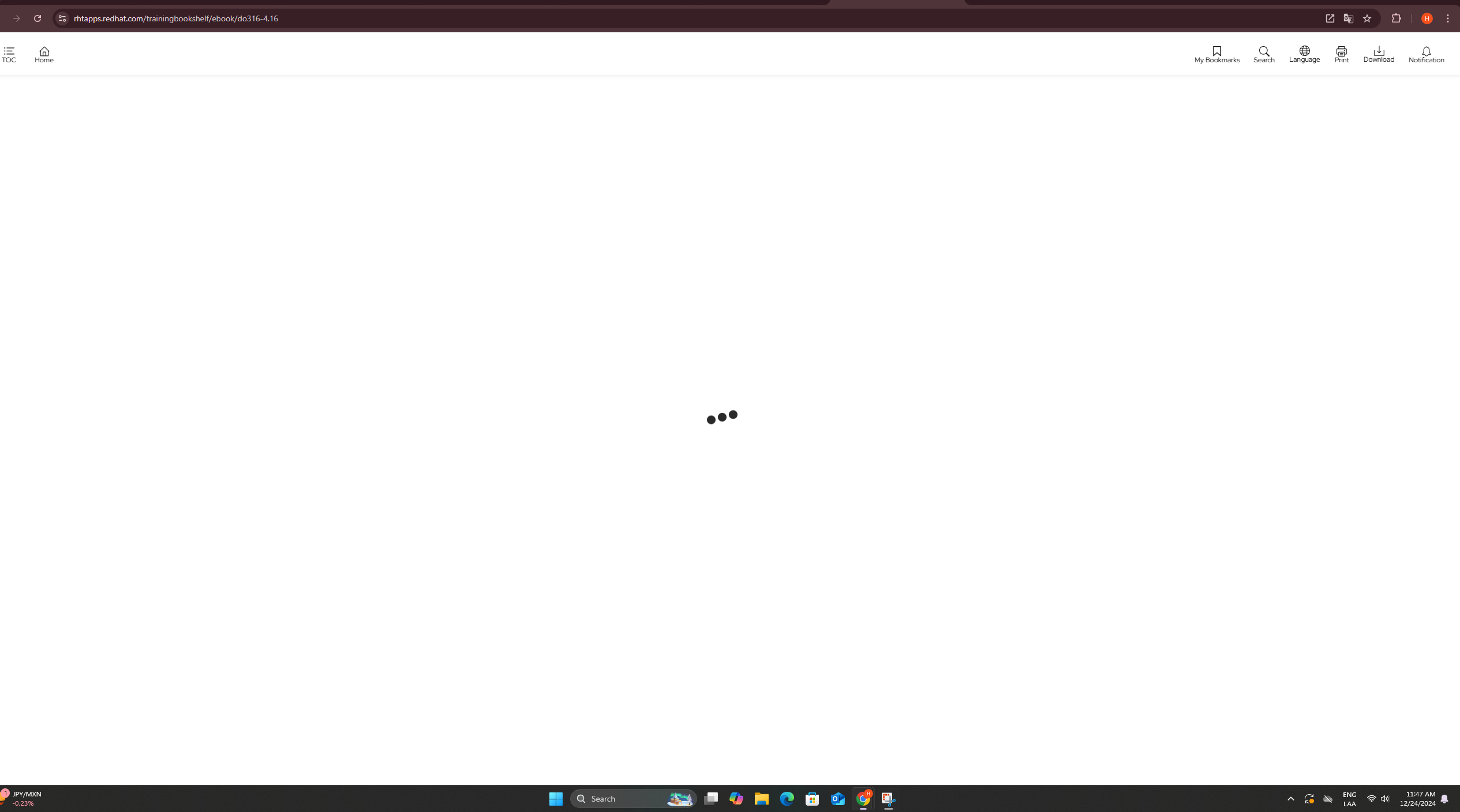 My Access BookShelf won't load - Red Hat Learning Community