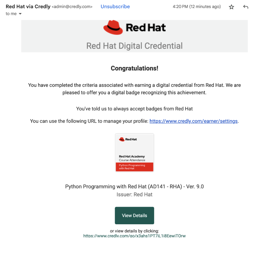 Now Live! Red Hat Academy Certificate of Attendanc... - Red Hat ...