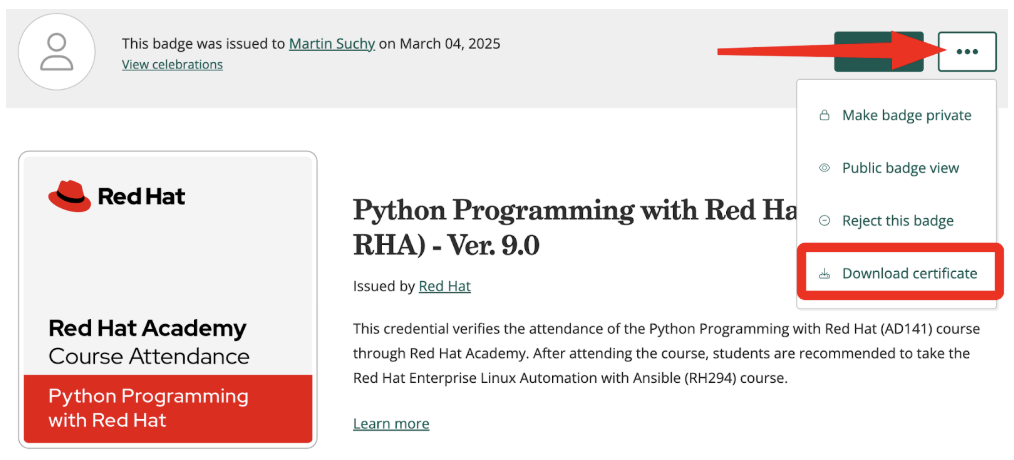 Now Live! Red Hat Academy Certificate of Attendanc... - Red Hat ...