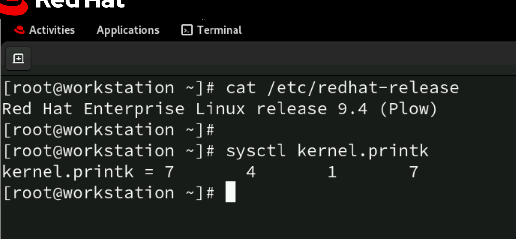 Solved: Kernel messages - Red Hat Learning Community
