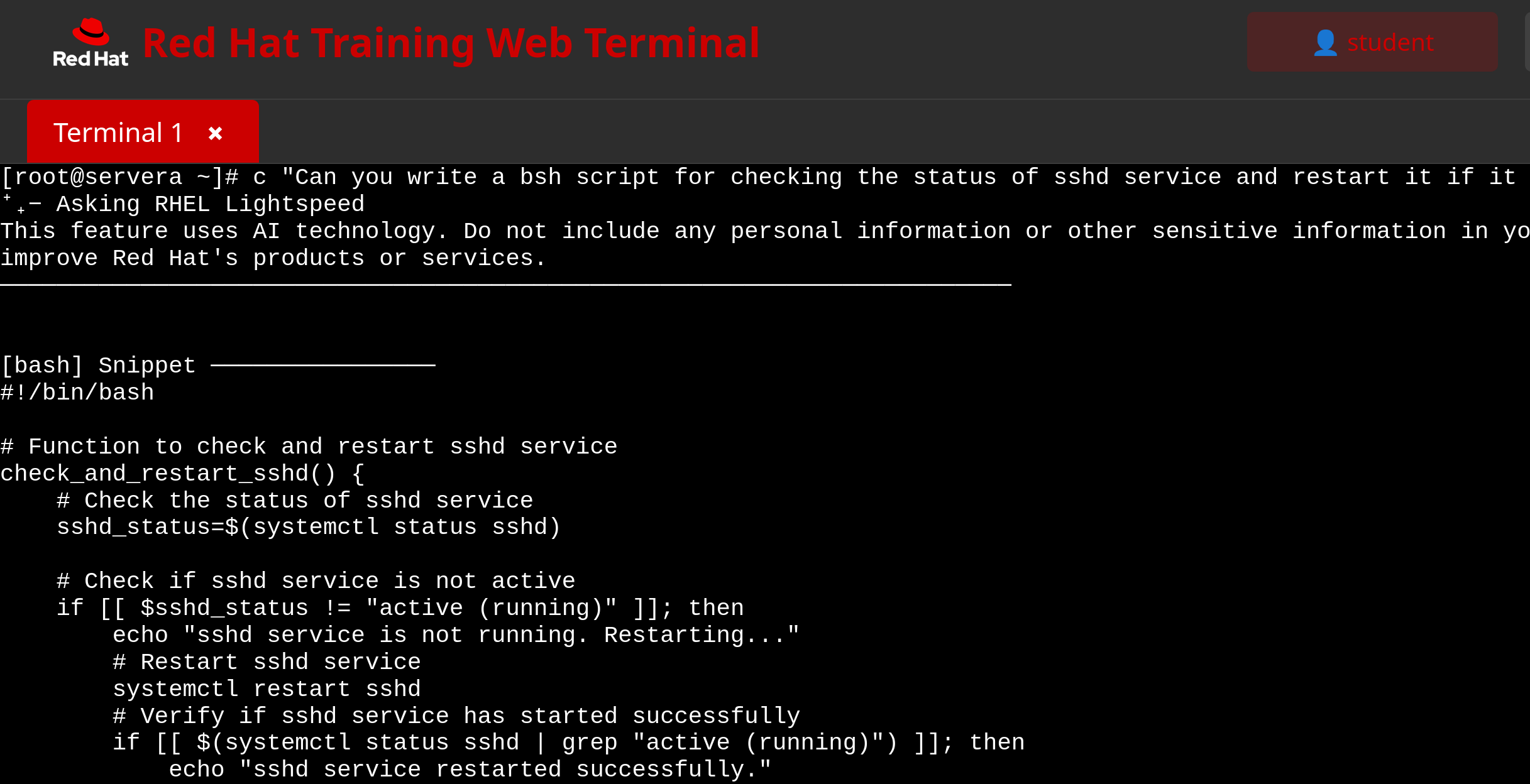 RHEL Lightspeed: AI That Speaks Linux - Red Hat Learning Community