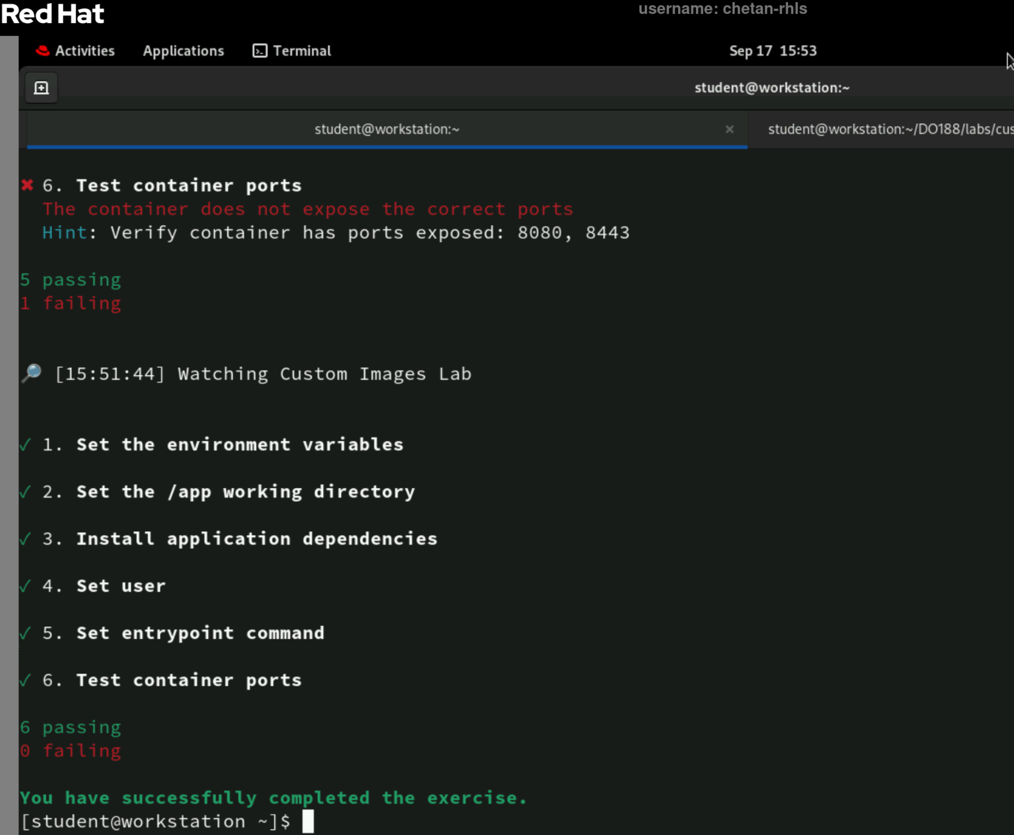 Error running lab exercise Chapter 4 as stated in ... - Page 2 - Red Hat Learning Community