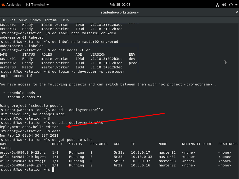 Solved: LAB 280 - Unable to save file through OC edit comm... - Red Hat Learning Community