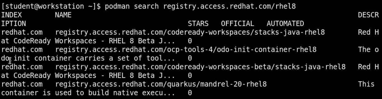 Solved: Podman search - Red Hat Learning Community