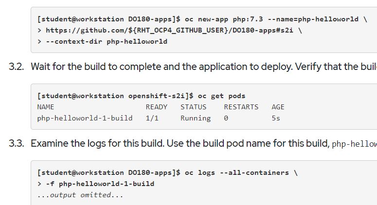 DO180 (v4.6) Chapter 6, Section 8 (Guided Exercise... - Red Hat Learning Community