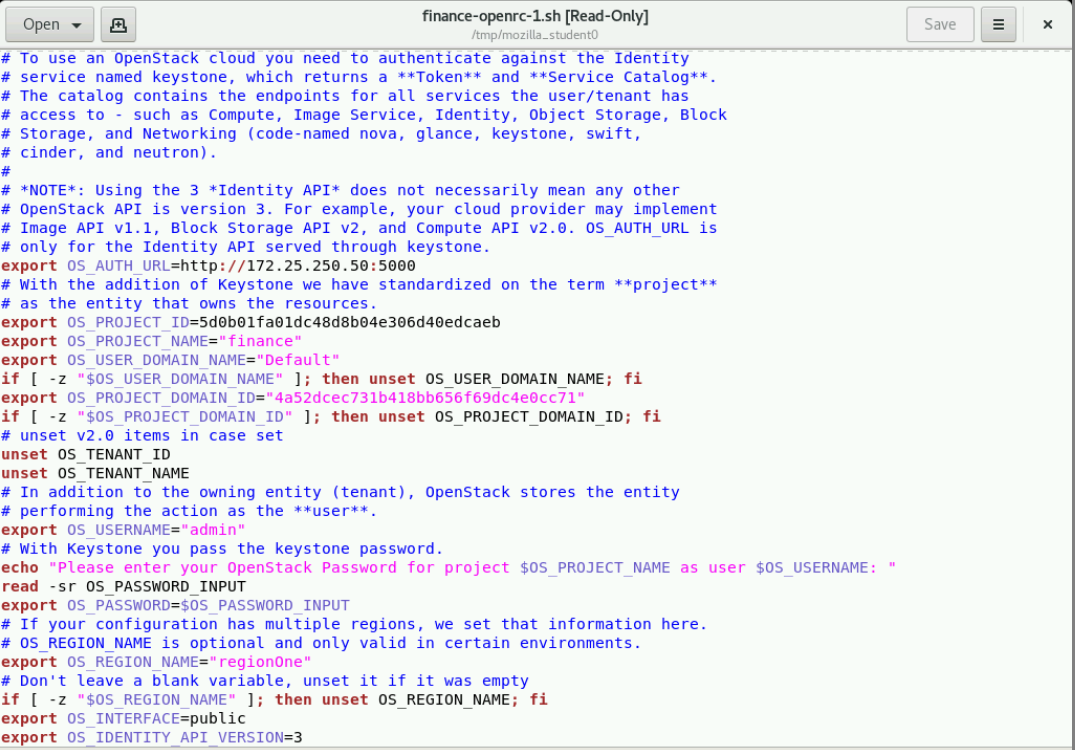 Prepare the environment files in Openstack cl210 - Red Hat Learning Community