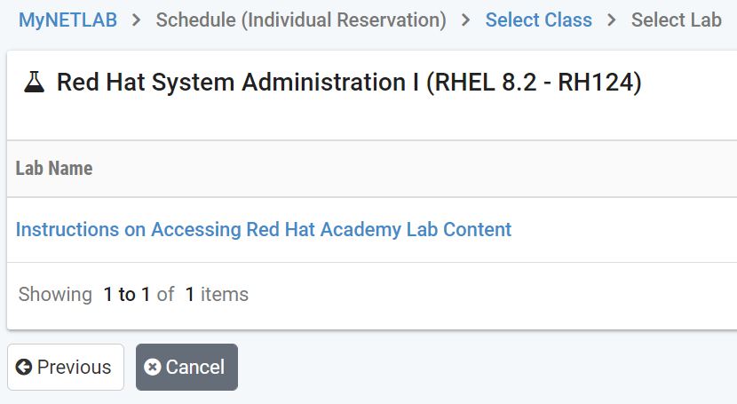 Solved: RH124 NetLab+ - Red Hat Learning Community