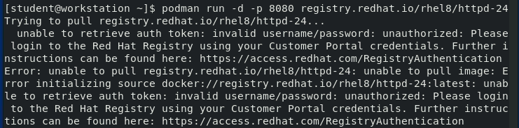 DO 180: error: unable to pull registry.redhat.io/r... - Red Hat Learning Community