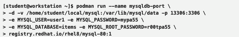 Solved: How to setup mysql command (working with podman co... - Red Hat Learning Community
