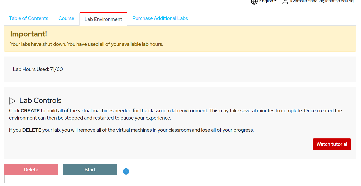 Solved: Incorrect Usage of virtual Lab Hours - Red Hat Learning Community