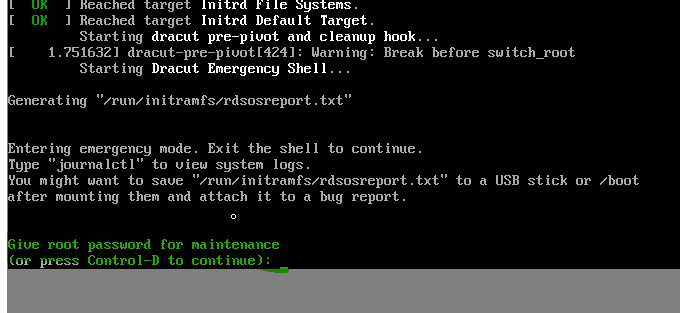 Solved: RH134 / RH199: RHEL9.0 Lab reset root password usi... - Red Hat ...