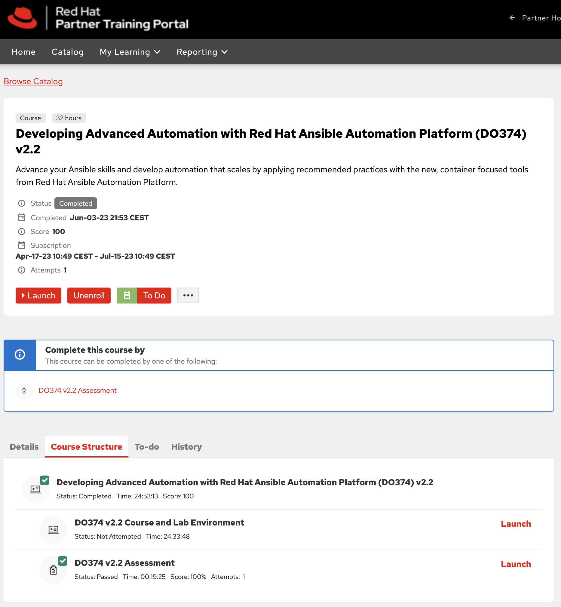 Progress not updating - Red Hat Learning Community
