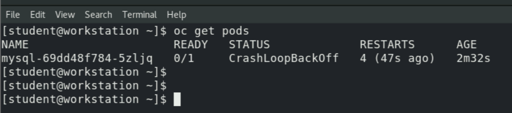 CrashLoopBackOff in K8s - Red Hat Learning Community
