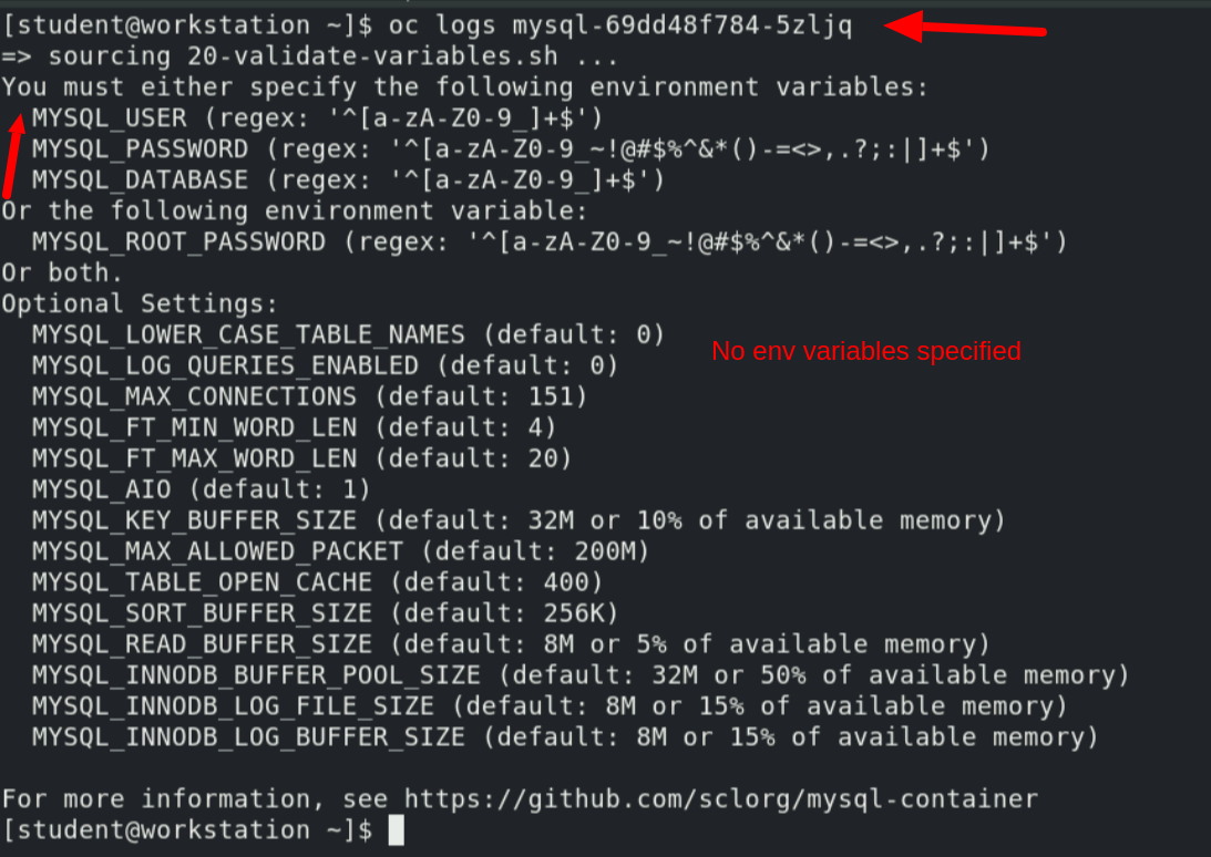 CrashLoopBackOff in K8s - Red Hat Learning Community