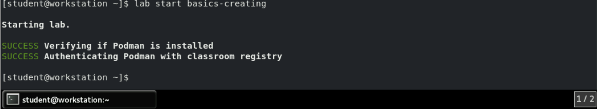 Solved: DO188 - not able to proceed with lab exercises - Red Hat Learning Community