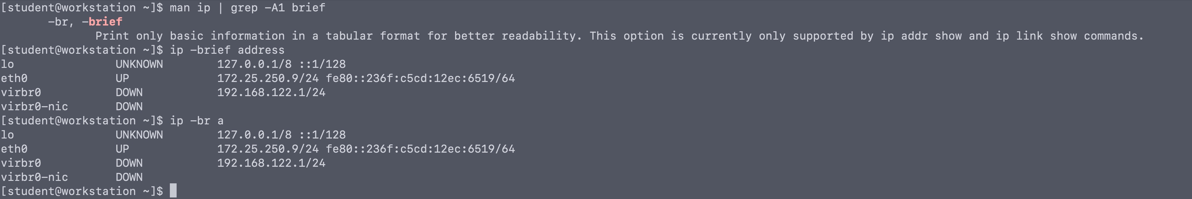 Solved: get all the ip address in Linux - Red Hat Learning Community