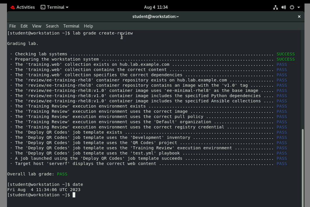Solved: DO374 Version 2.2 lab: create-review - Red Hat Learning Community