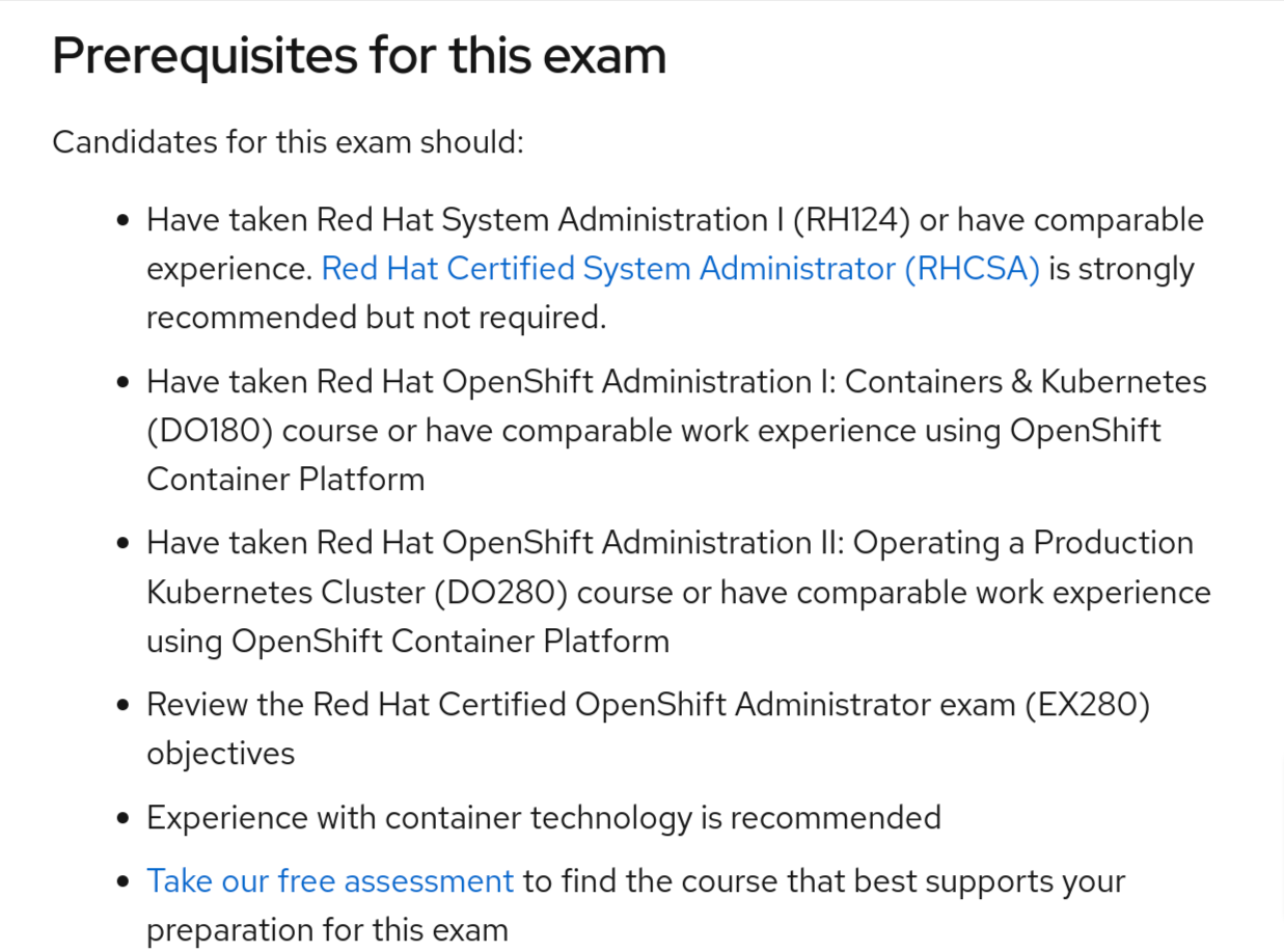 EX280 exam requirement questions - OCP 4.10 - Red Hat Learning Community