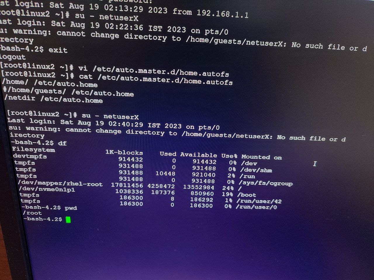 Solved: AutoFS Question - Red Hat Learning Community