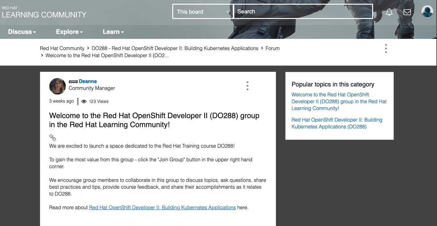 Welcome to the Red Hat OpenShift Developer II (DO2... - Red Hat ...
