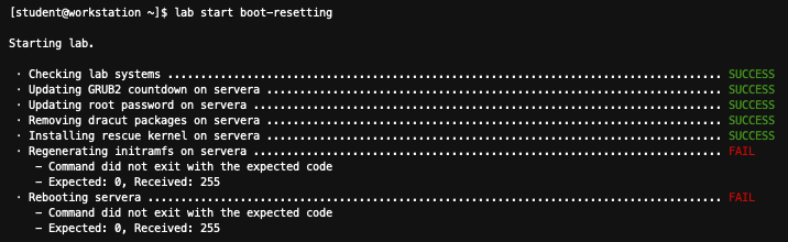 Solved: RH134 / RH199: RHEL9.0 Lab reset root password usi... - Red Hat Learning Community