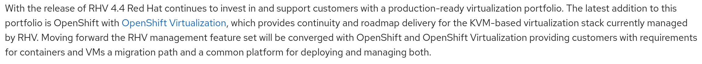 RHV vs OpenShift Virtualization - Red Hat Learning Community