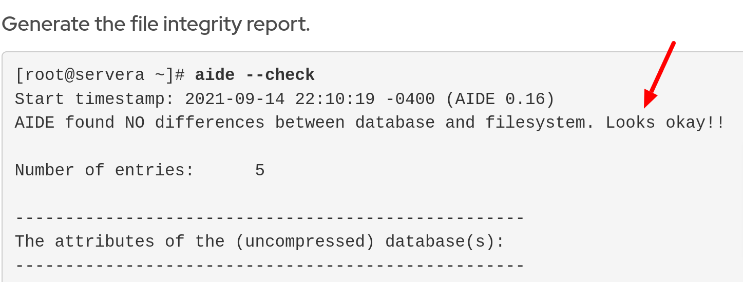 RH342 setting up a cron job for AIDE check - Red Hat Learning Community