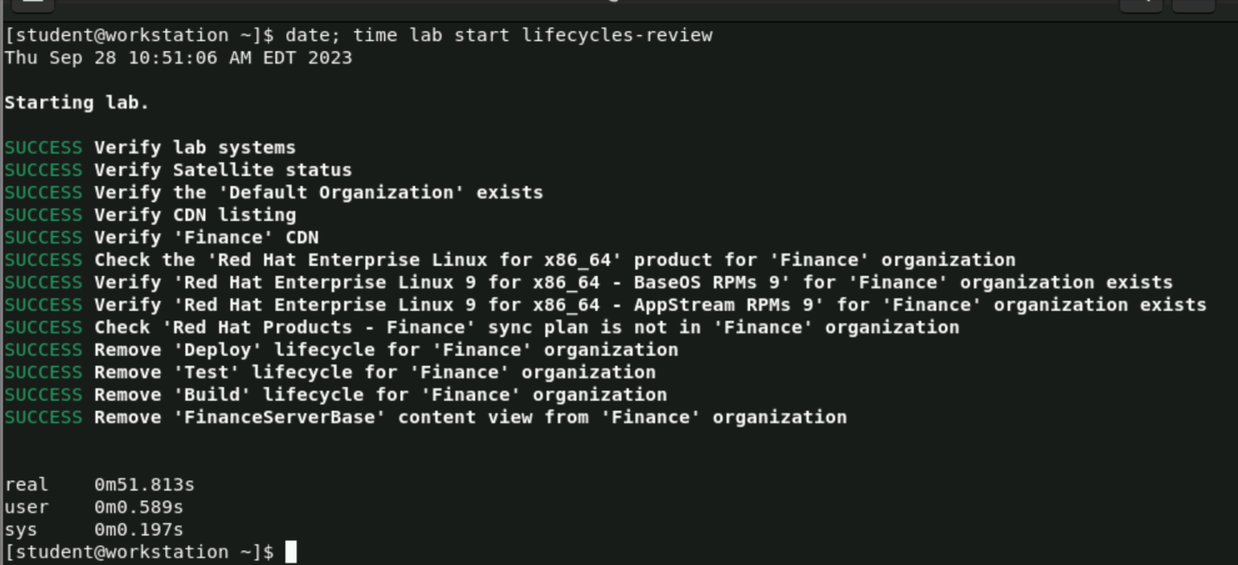 Red Hat satellite 6.11 lab start error - Red Hat Learning Community