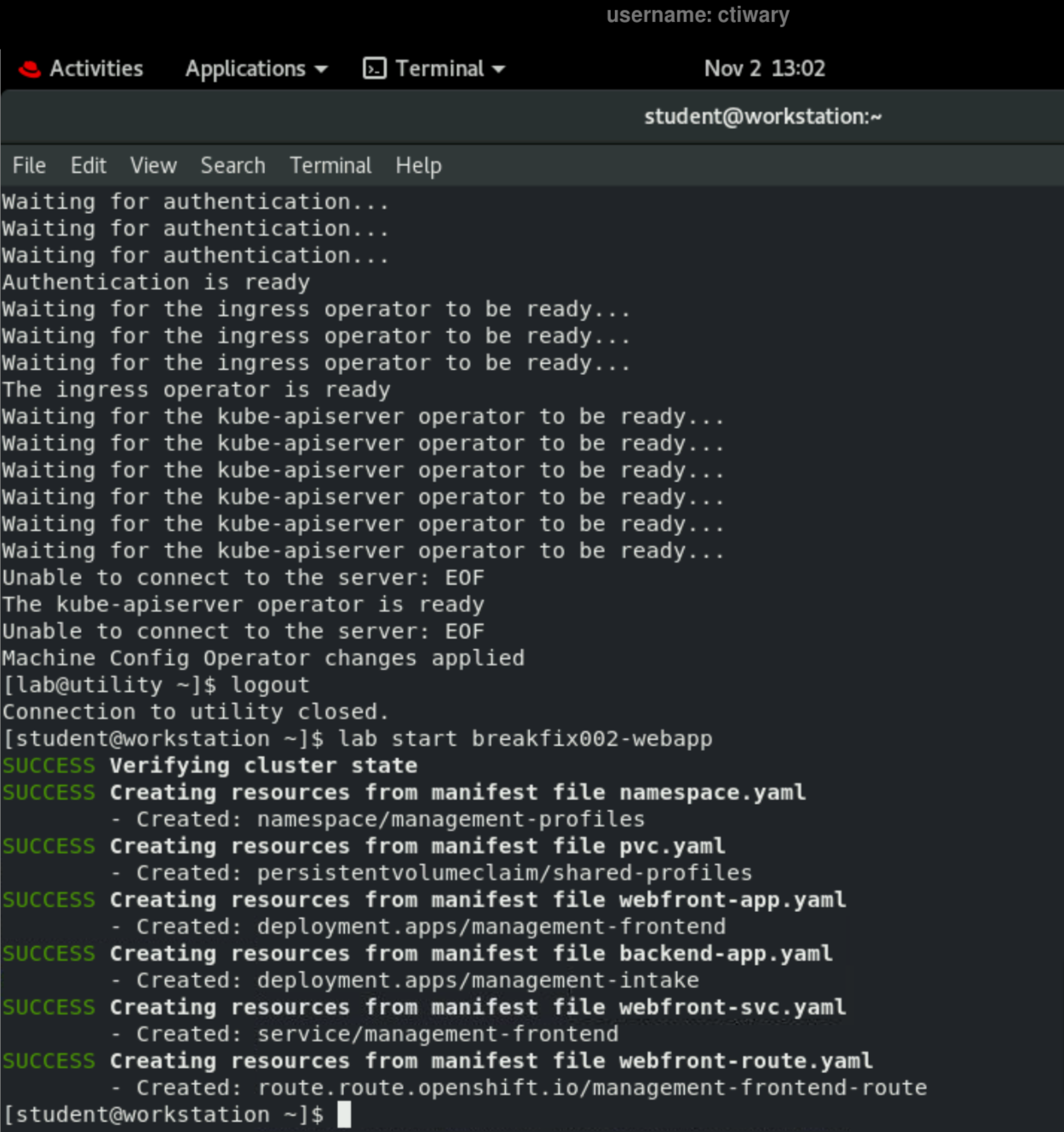 Solved: labs take too many times to initialize - Red Hat Learning Community