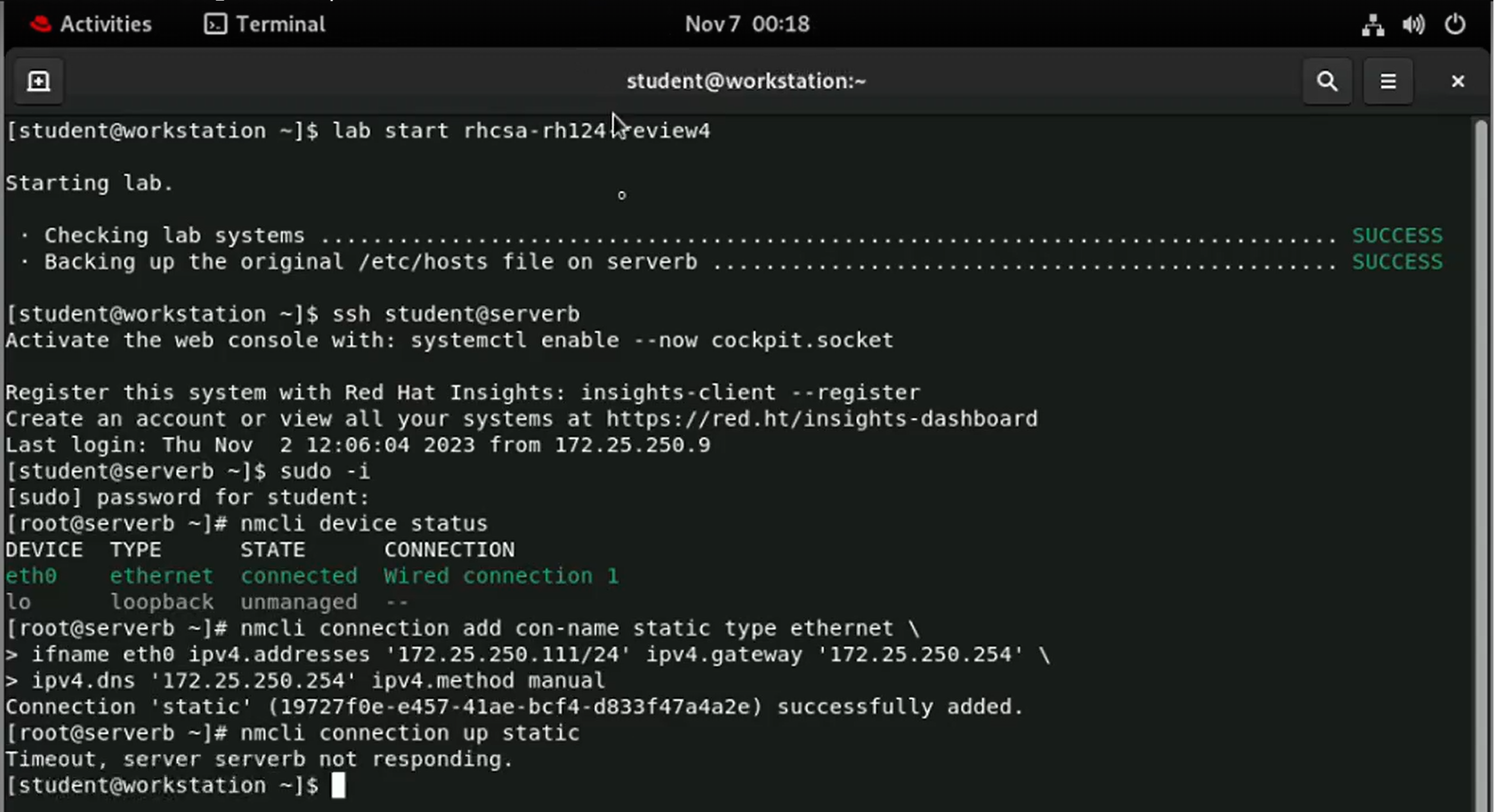 Solved: RH124 Chapter 15 Section 5 Error - Red Hat Learning Community