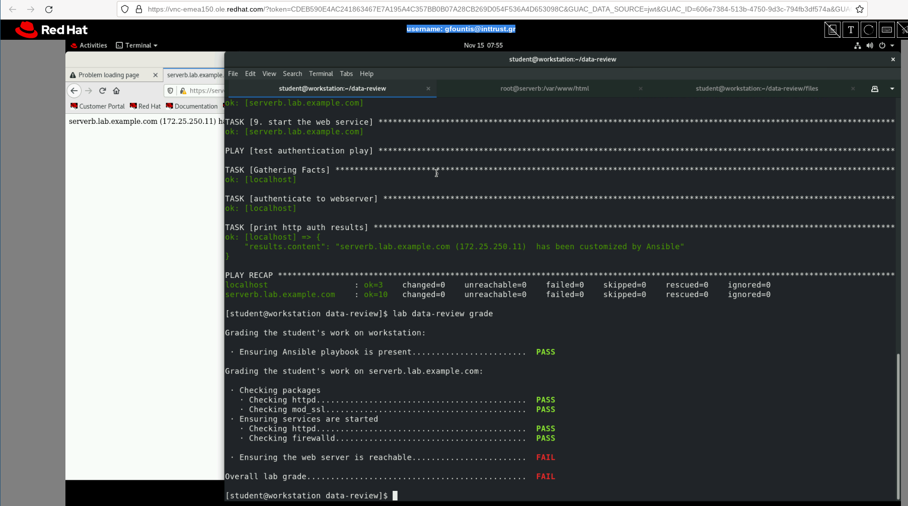 Solved: curl finds no route to host? - Red Hat Learning Community