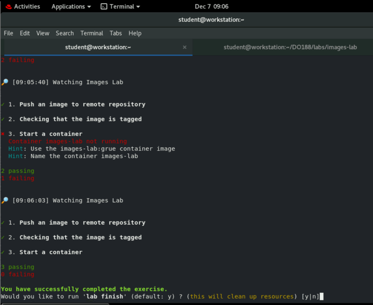 Solved: Lab: Container Images - cannot complete - Red Hat Learning Community