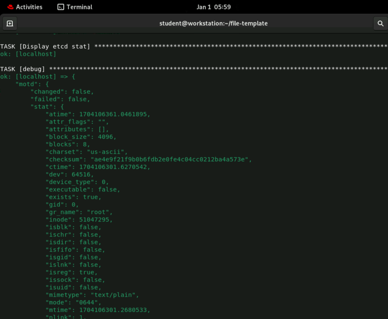 Solved: register variable debug - Red Hat Learning Community