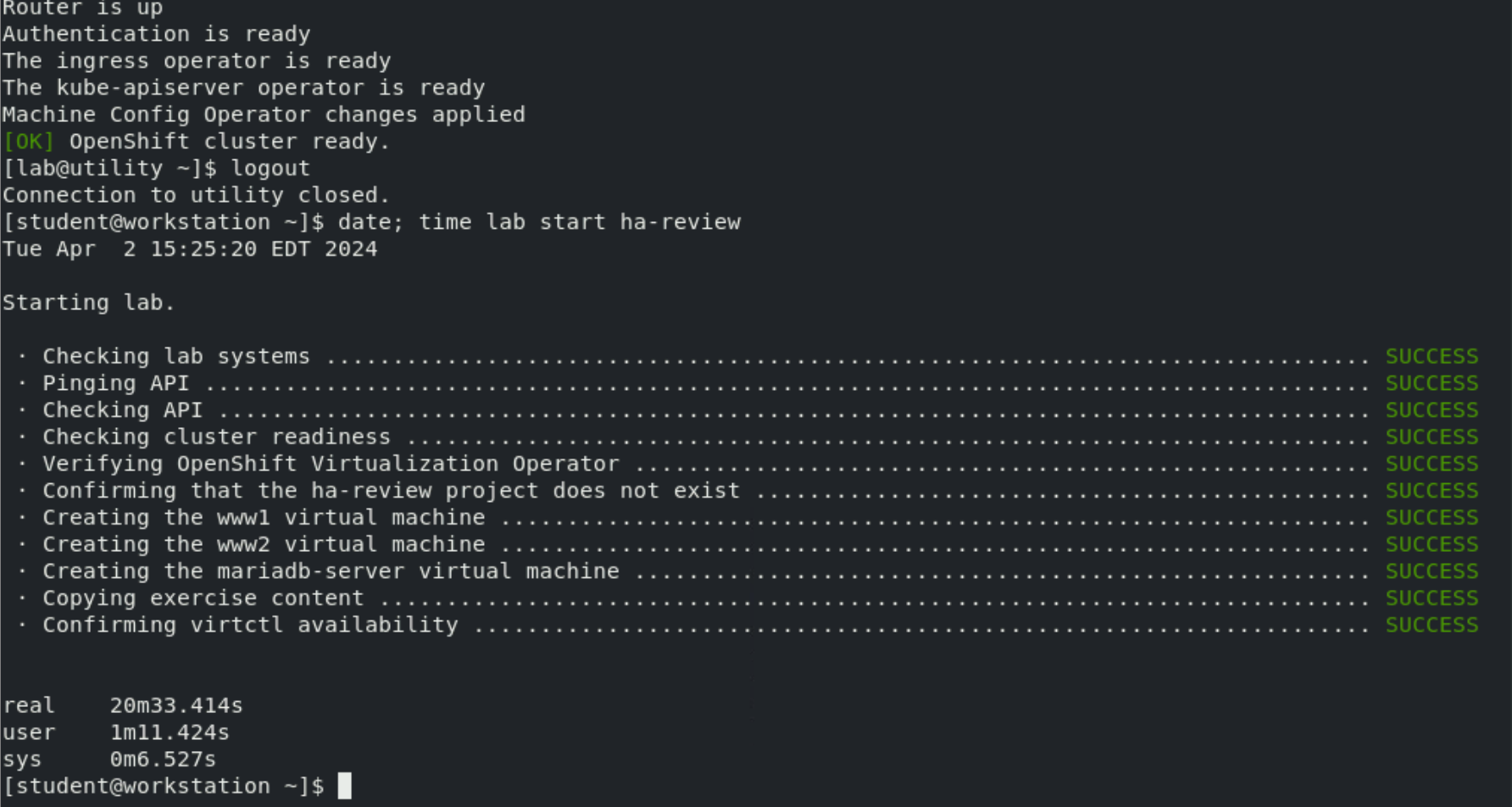 Solved: DO316 chapter 8 lab start taint issue - Red Hat Learning Community