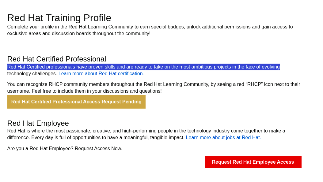 Solved: Red Hat Certified Professional Access - Page 2 - Red Hat ...
