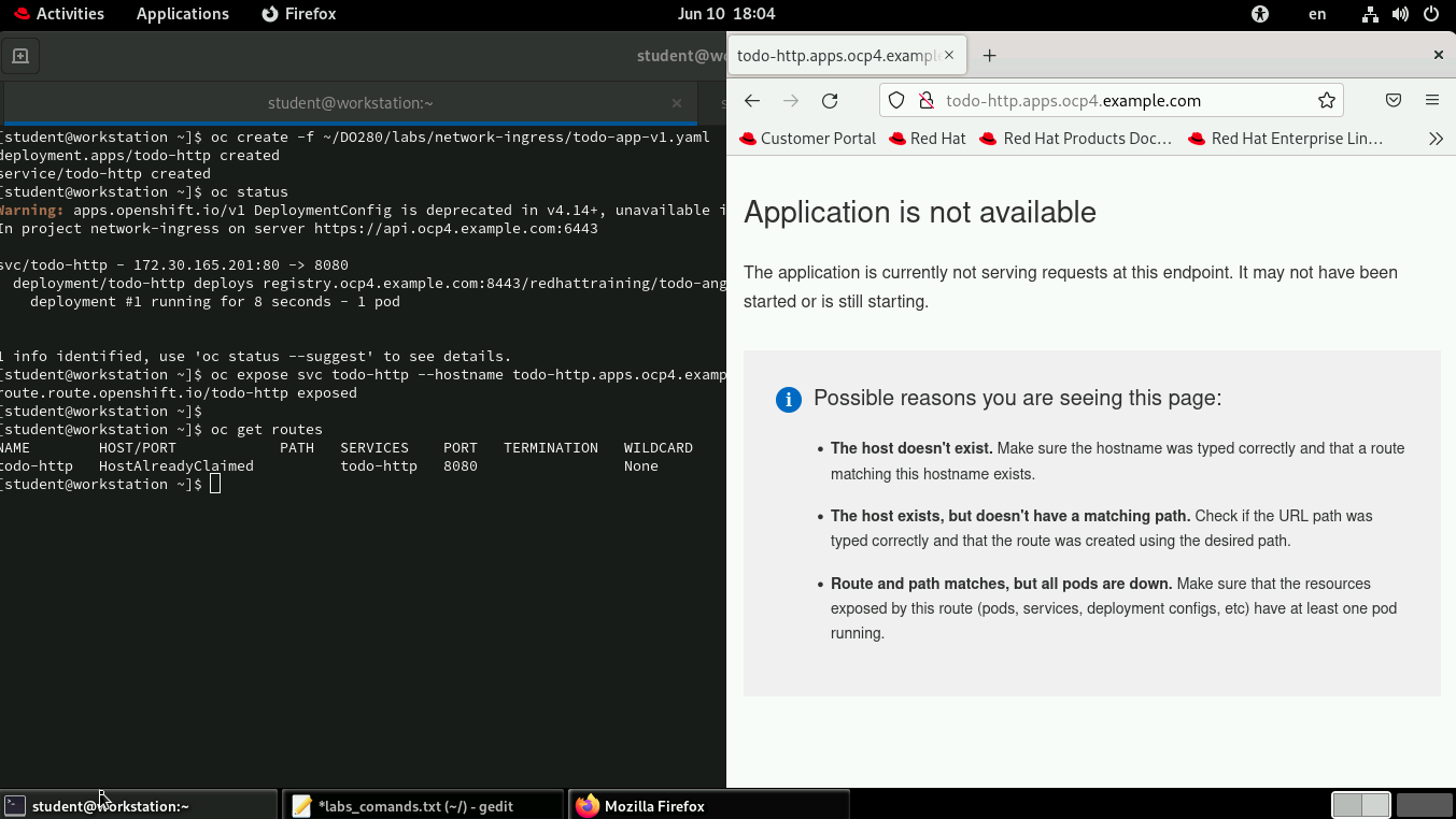 DO280 - Lab chapter 4 - Guided Exercise: Protect E... - Red Hat ...