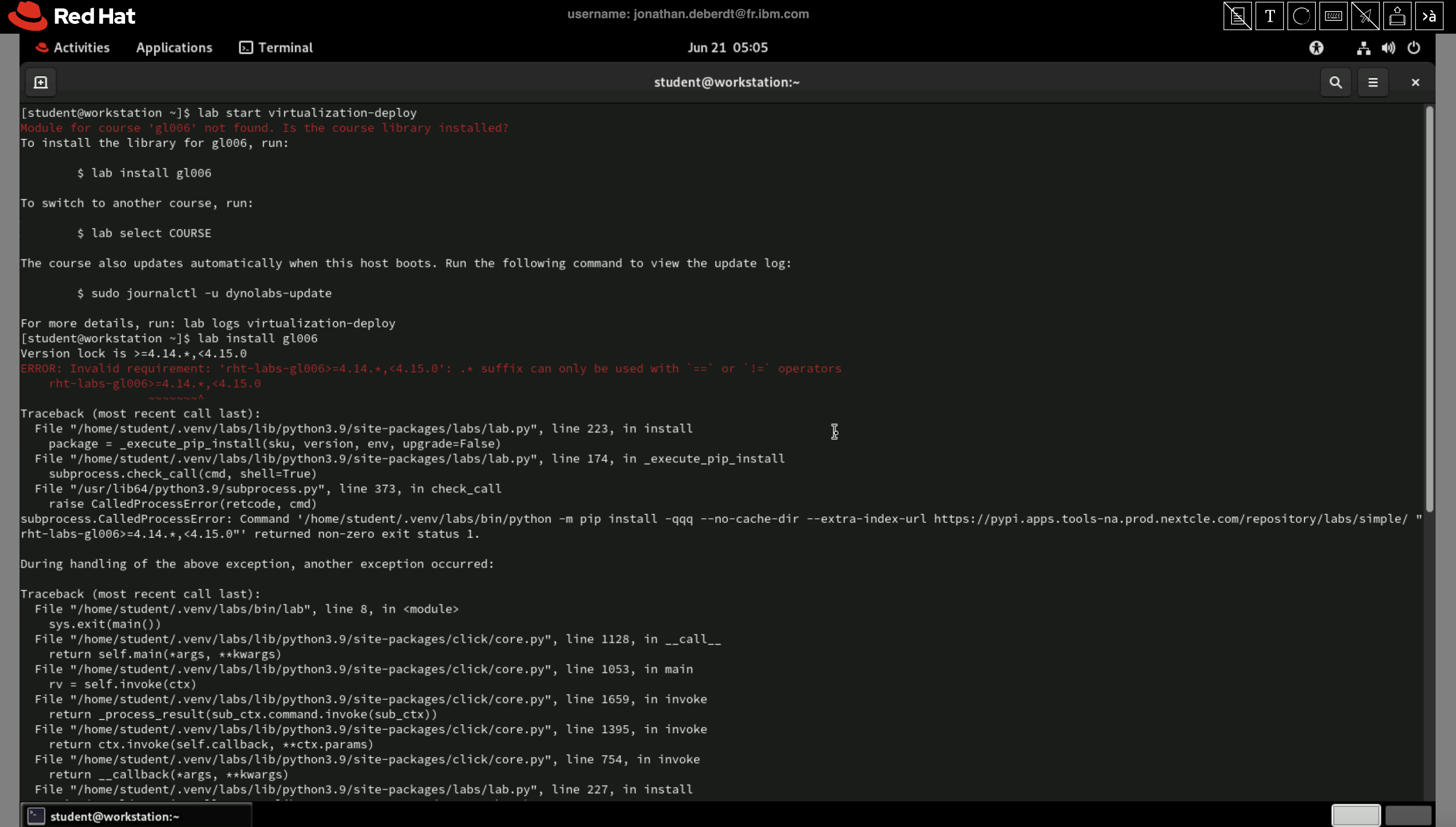Solved: DO180 - Errors with lab exercises - Red Hat Learning Community