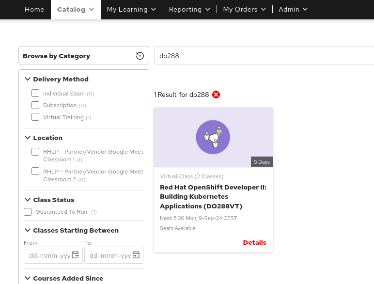 Red Hat OpenShift Developer II: Building and Deplo... - Red Hat Learning Community