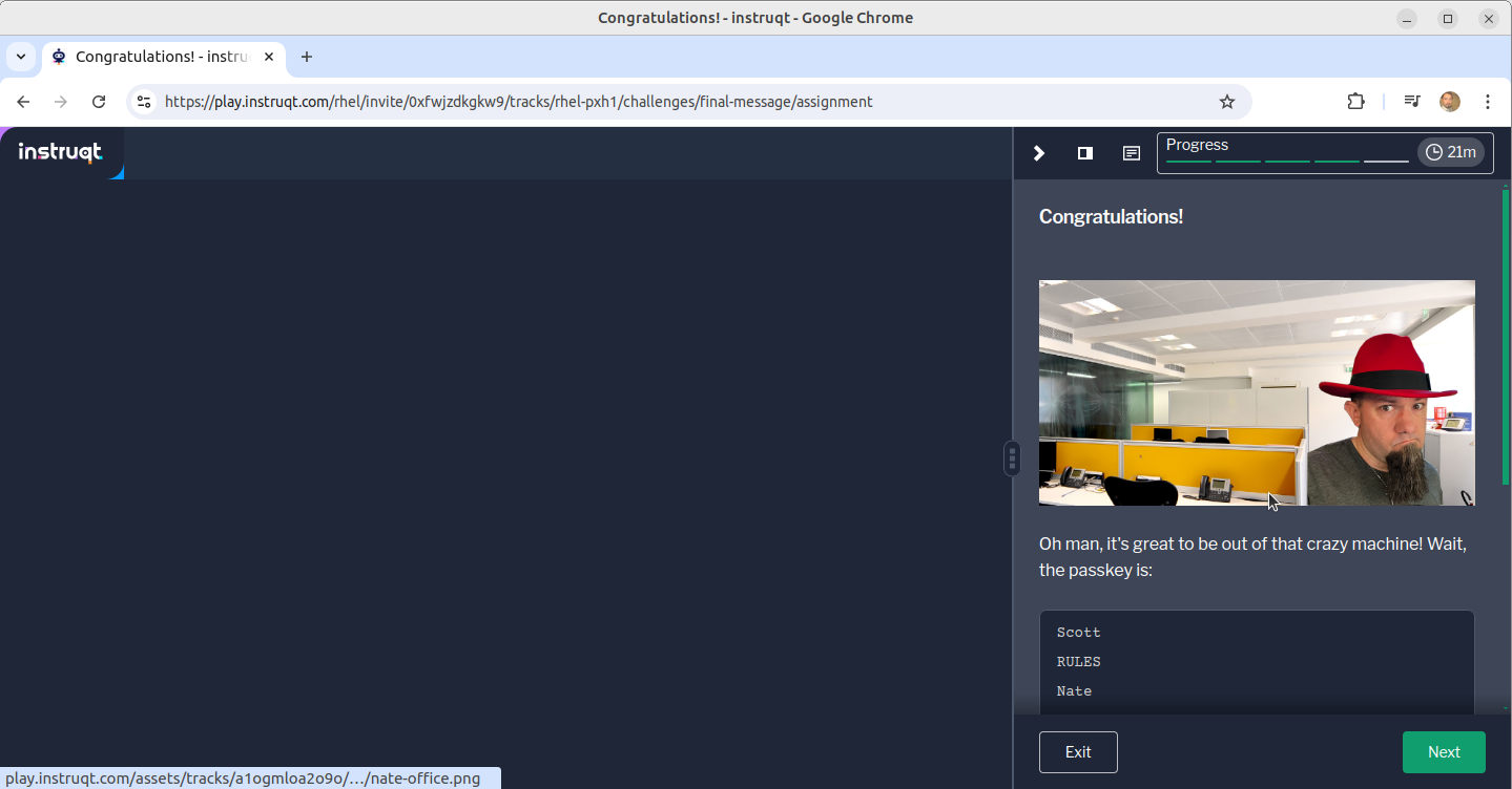 Free Nate from the machine using your Linux skills... - Page 2 - Red Hat Learning Community