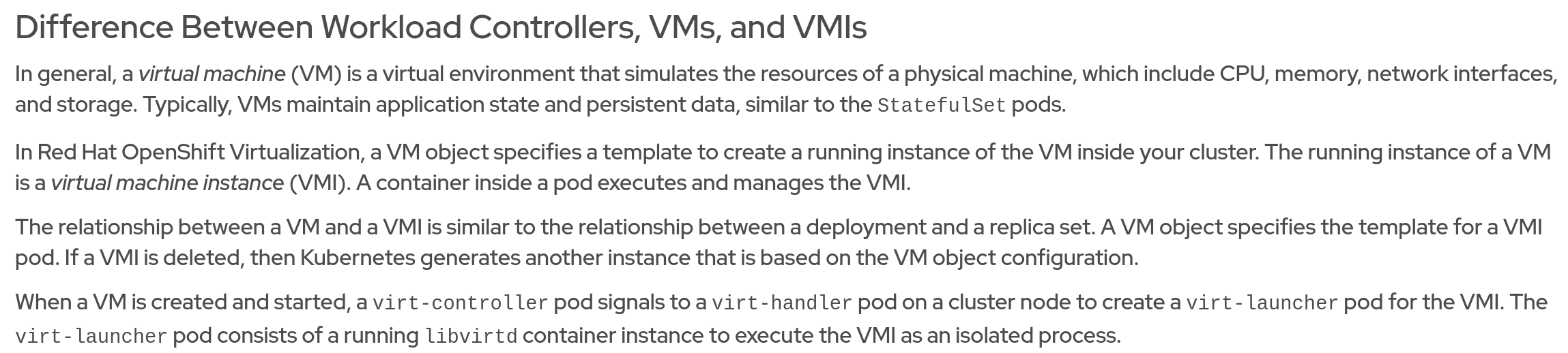 Solved: VM vs VMI chapter 2 slide 2 quiz - Red Hat Learning Community
