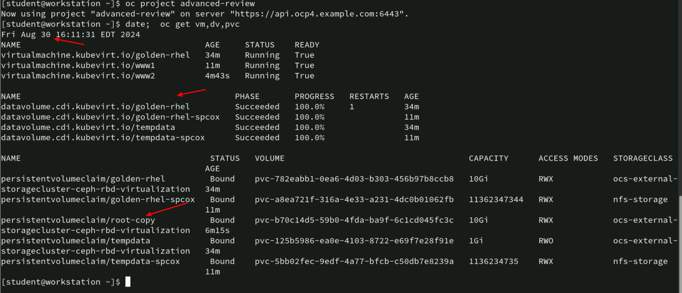 Solved: DO316 ch7,lab advanced-review no PVC found error - Red Hat Learning Community